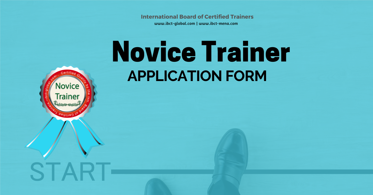 Apply for Training of Trainers Program | Novice Trainer level