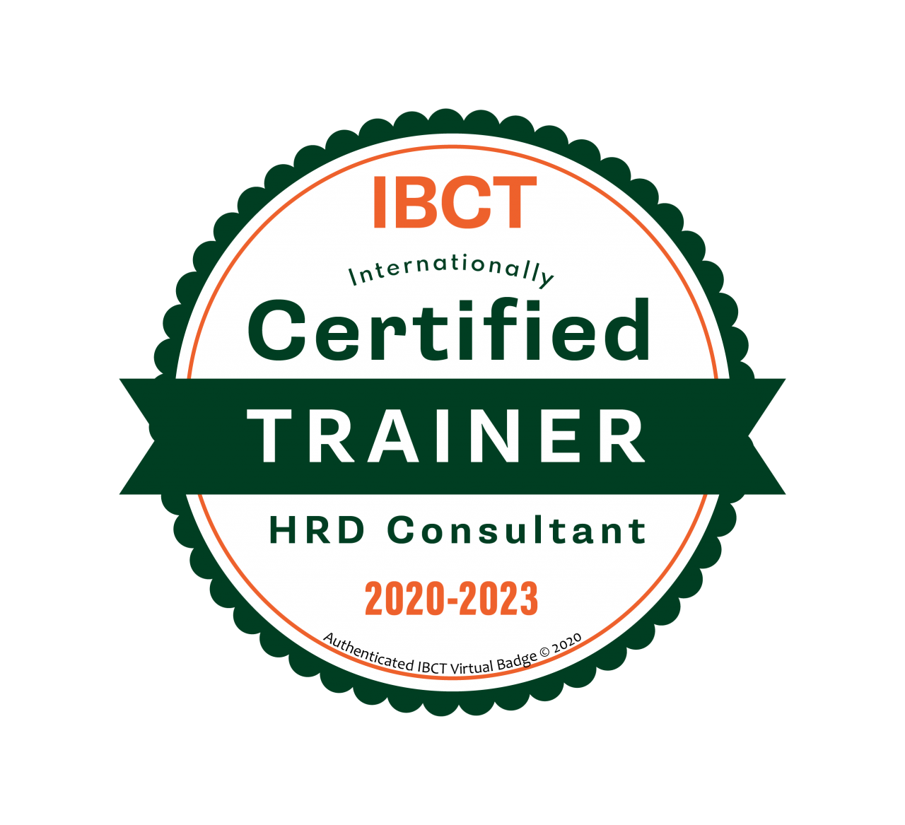 Certified Trainer & HRDC digital badge was issued by IBCT to this Trainer